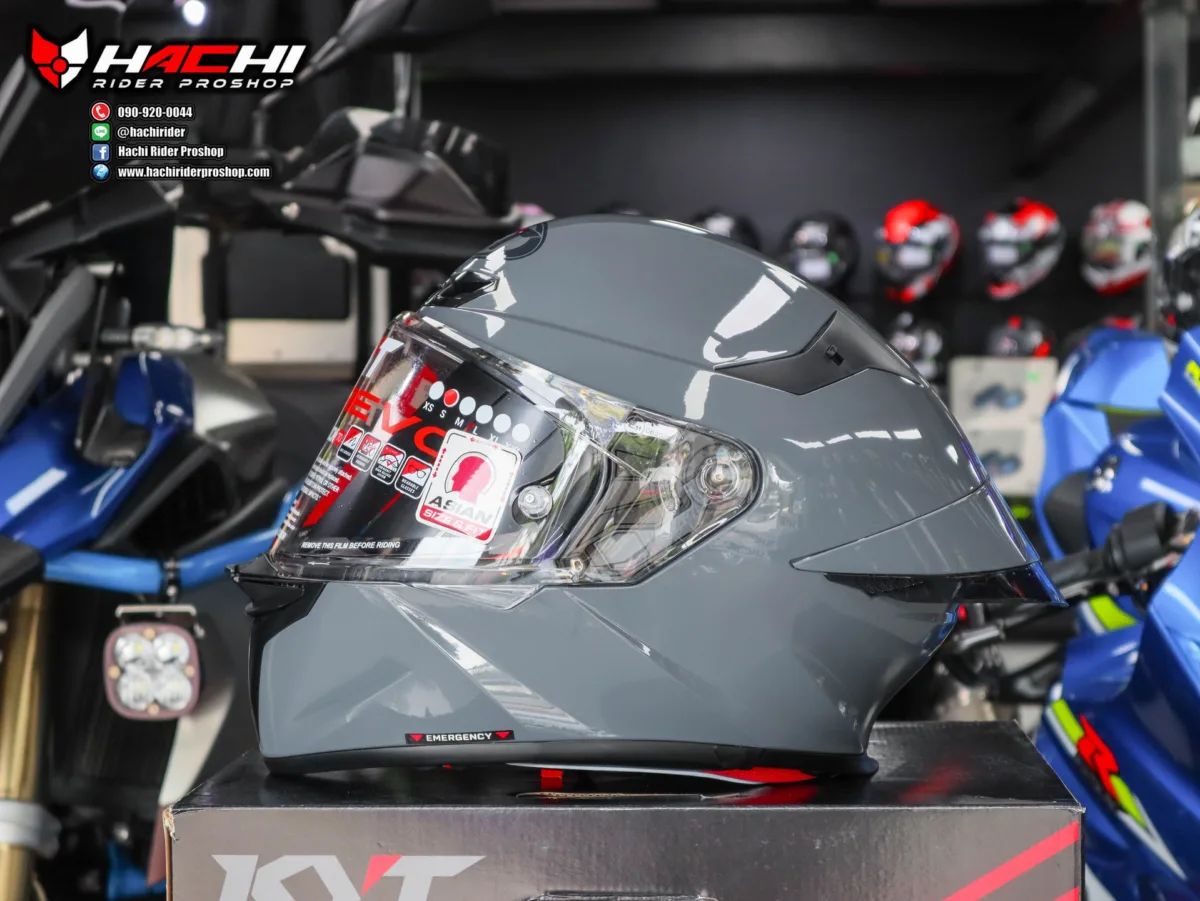 KYT TT REVO - Plain Gray | Hachi Rider Proshop
