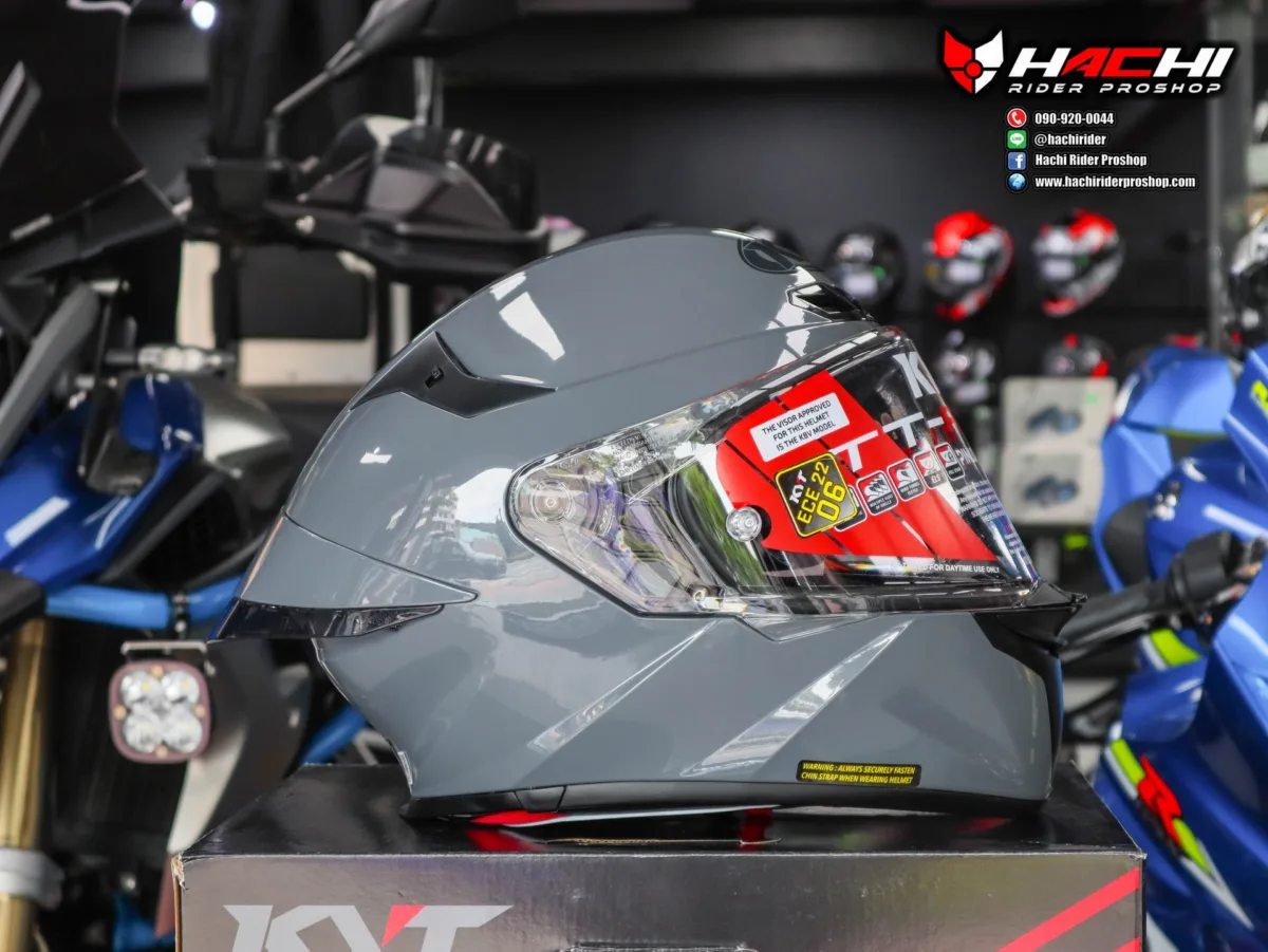 KYT TT REVO - Plain Gray | Hachi Rider Proshop
