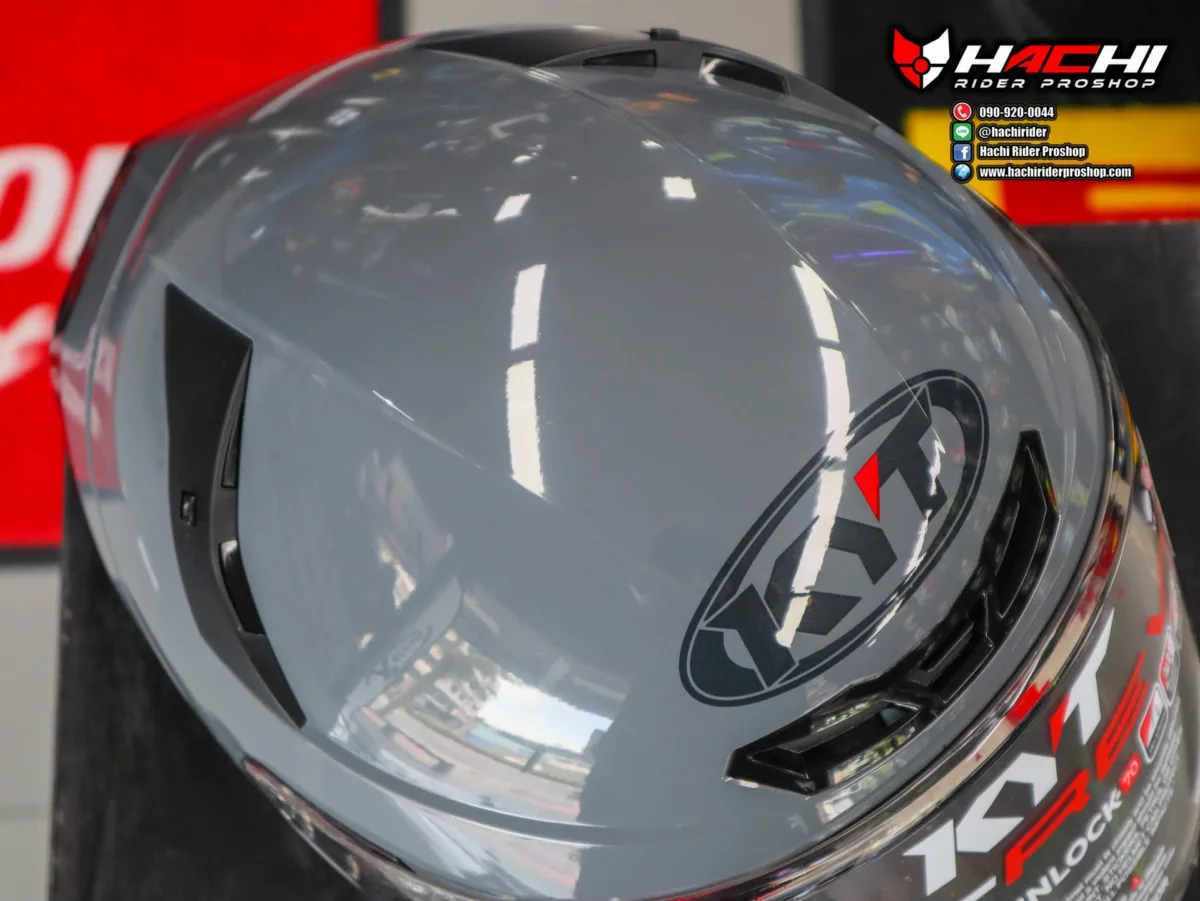 KYT TT REVO - Plain Gray | Hachi Rider Proshop