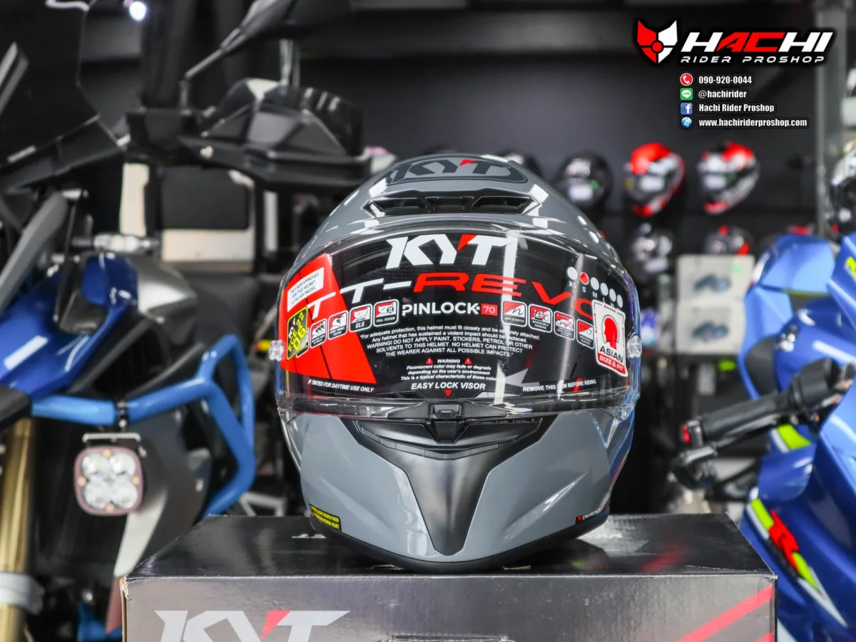 KYT TT REVO - Plain Gray | Hachi Rider Proshop