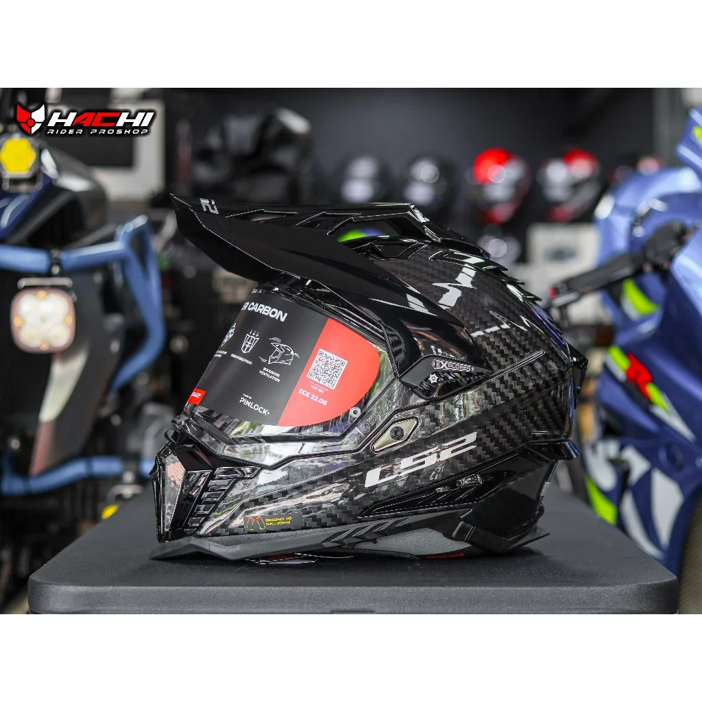 LS2 MX701 EXPLORER CARBON - Gloss Carbon | Hachi Rider Proshop